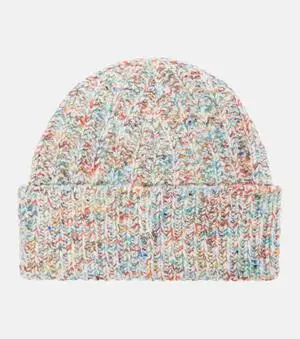 Loewe Logo Wool And Cashmere-blend Beanie