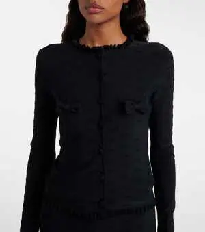 Balenciaga Ruffled Cardigan - Black