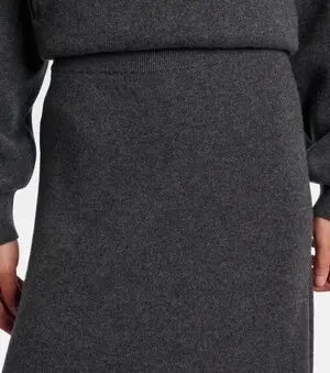 Balenciaga High-rise Wool Maxi Skirt - Grey