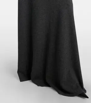Balenciaga High-rise Wool Maxi Skirt - Grey