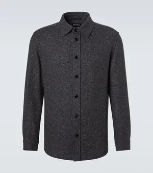Zegna Cashmere And Silk Overshirt - Grey