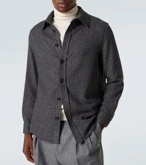 Zegna Cashmere And Silk Overshirt - Grey