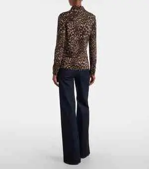 NILI LOTAN Celestine Leopard-print Shirt