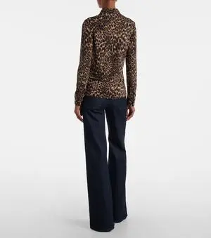 NILI LOTAN Celestine Leopard-print Shirt