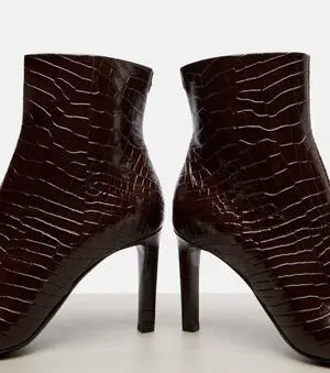 JIMMY CHOO Frankie 85 Leather Ankle Boots - Brown