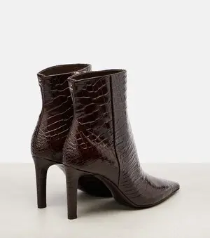 JIMMY CHOO Frankie 85 Leather Ankle Boots - Brown