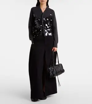 Sacai Sequined Wool Cardigan