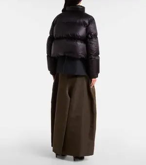 Sacai Layered Wool Down Jacket - Black