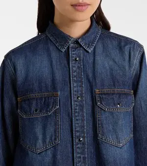 Sacai Denim And Satin Shirt