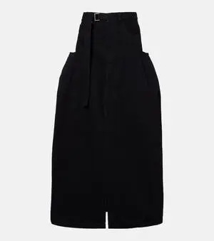 Sacai Denim Maxi Skirt - Black