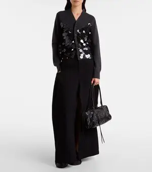 Sacai Belted Denim Maxi Skirt