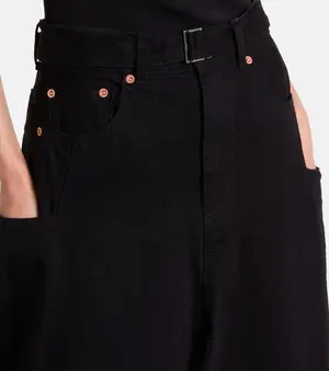 Sacai Belted Denim Maxi Skirt