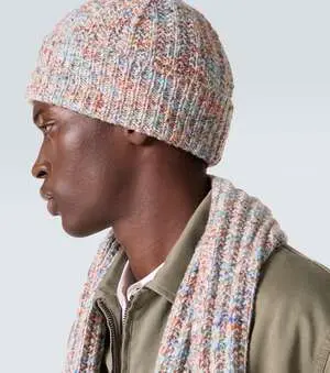 Loewe Anagram Wool And Cashmere-blend Beanie