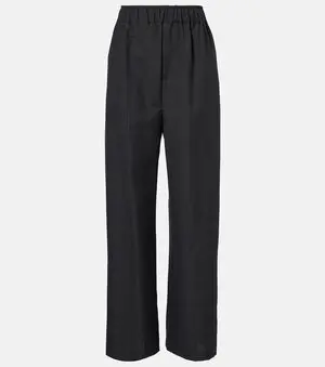 THE FRANKIE SHOP Baxter Plaid Wide-leg Pants