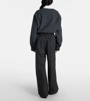 THE FRANKIE SHOP Baxter Plaid Wide-leg Pants