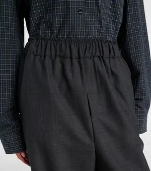 THE FRANKIE SHOP Baxter Plaid Wide-leg Pants