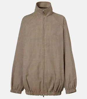 THE FRANKIE SHOP Baxter Houndstooth Blouson Jacket
