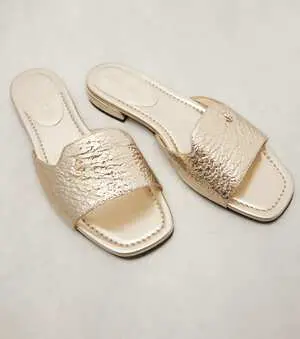 JIMMY CHOO Dina Metallic Slides