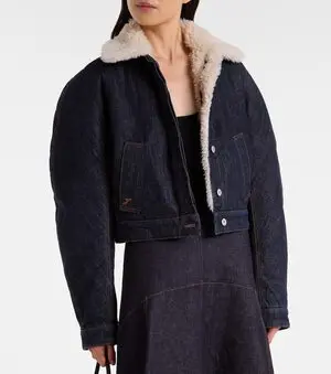 Jacquemus Denim Blouson Jacket - Blue