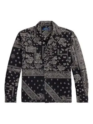 Ralph Lauren Long Sleeve-sport Shirt - 6989 Yukon Patchwork Bandana