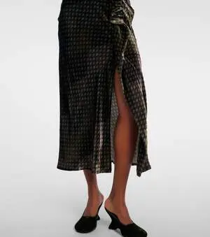 Dries Van Noten Asymmetric Printed Gown
