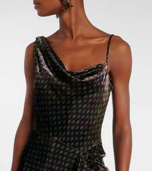 Dries Van Noten Asymmetric Printed Gown