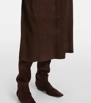 Vince Suede Midi Skirt