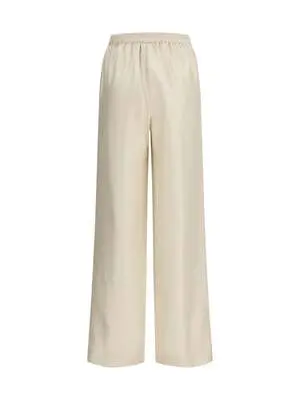 Loulou De Saison Lars Silk Twill Pants - Beige