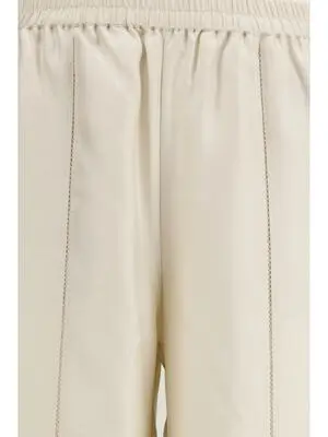 Loulou De Saison Lars Silk Twill Pants - Beige