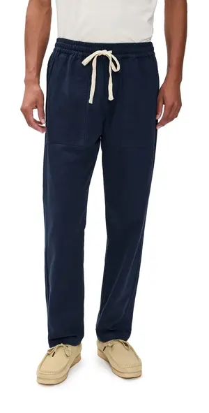 MCTAVISH Twill Pull-on Pants - Dark Blue