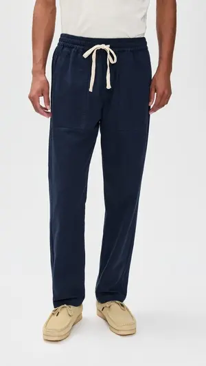 MCTAVISH Twill Pull-on Pants - Dark Blue
