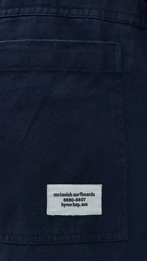 MCTAVISH Twill Pull-on Pants - Dark Blue