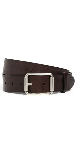 Rag & Bone Evan Leather Belt - Dkesp