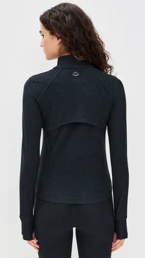 Beyond Yoga Spacedye Trails Active Jacket - Darkest Night