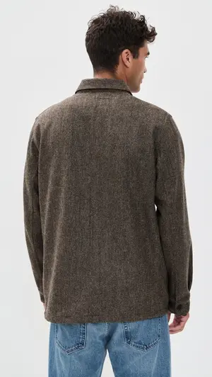 Portuguese Flannel Labura Wool Herringbone Jacket