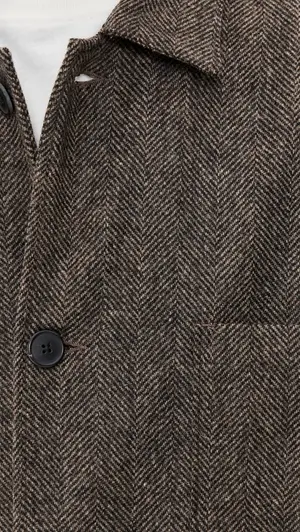 Portuguese Flannel Labura Wool Herringbone Jacket