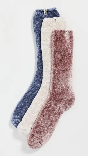 UGG Leda Sparkle Socks 3-pack - Cream/dawn Patrol/dart