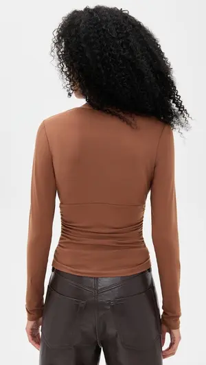Susana Monaco V-neck Gathered Top