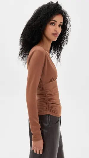 Susana Monaco V-neck Gathered Top
