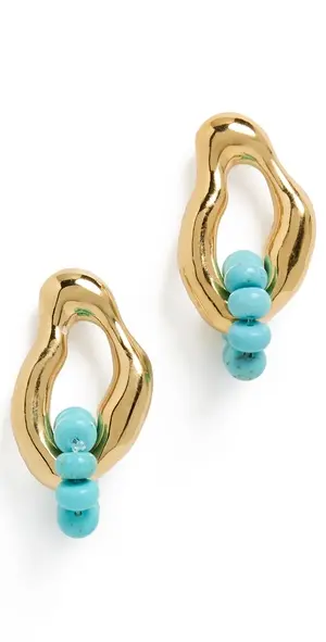 MAYAMAR Turquoise Beaded Earrings