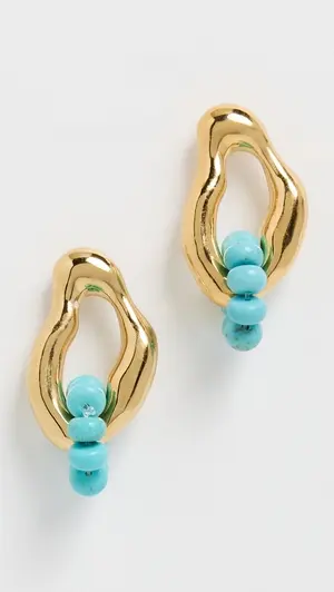 MAYAMAR Turquoise Beaded Earrings