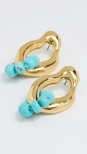 MAYAMAR Turquoise Beaded Earrings