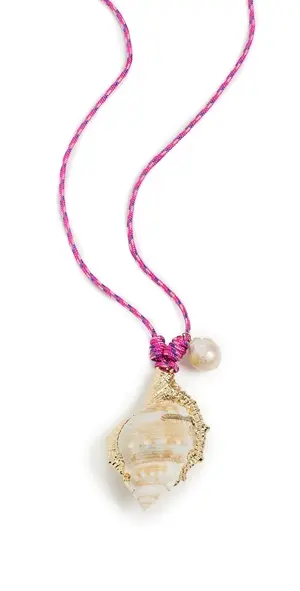 Maison Irem Shell Pendant Necklace - Pink