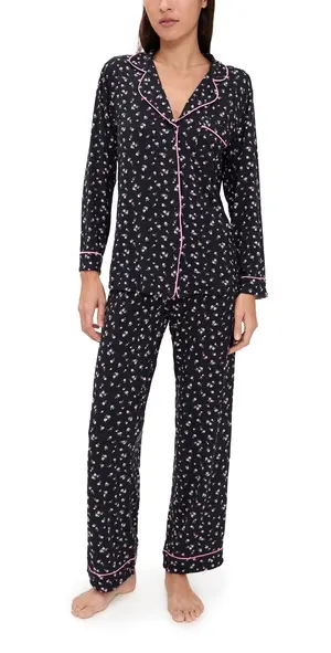 STRIPE & STARE Long Pajama Set - Rosebud
