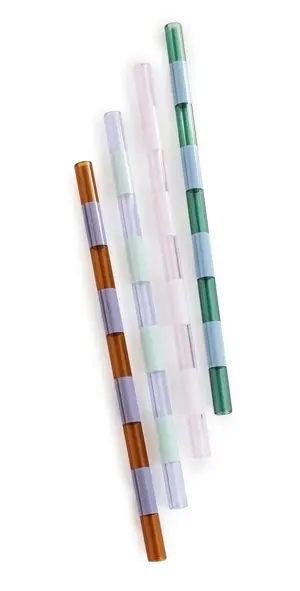 FAZEEK Set Of Striped Straws - Mixed