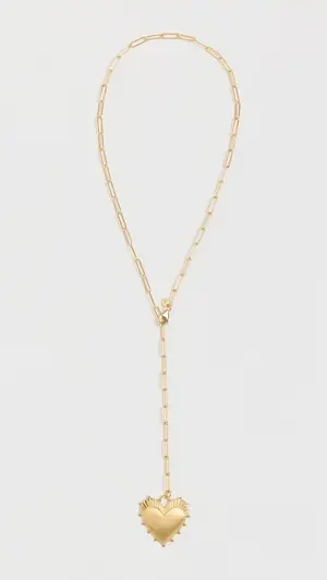 HART Long Link Lariat Necklace With Heart Pendant