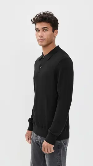Nn07 Serge Polo Sweater - Black