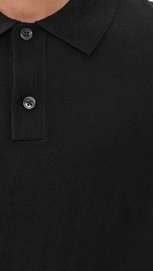 Nn07 Serge Polo Sweater - Black