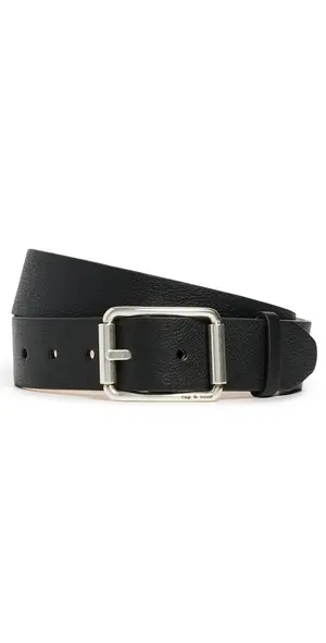 Rag & Bone Evan Leather Belt - Black