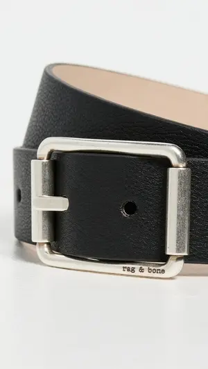 Rag & Bone Evan Leather Belt - Black